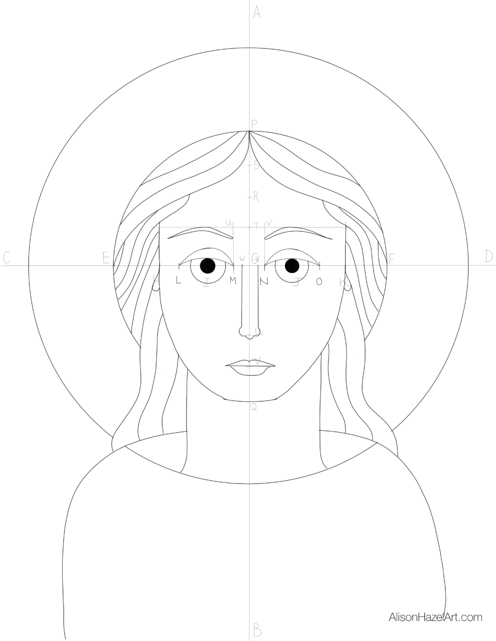 How to Draw the Face of Jesus - Alison Hazel Art