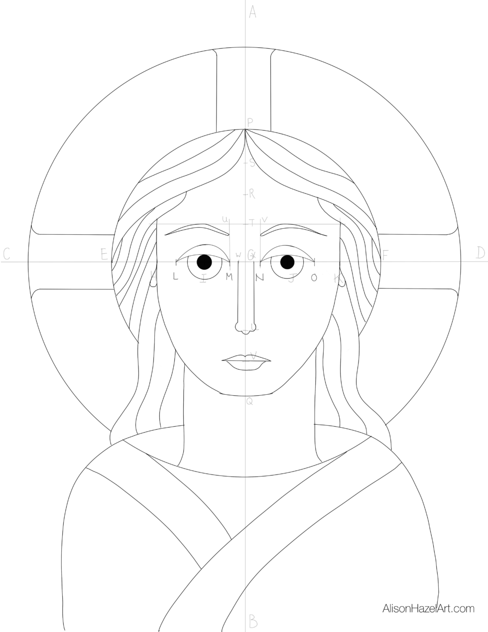How to Draw the Face of Jesus - Alison Hazel Art