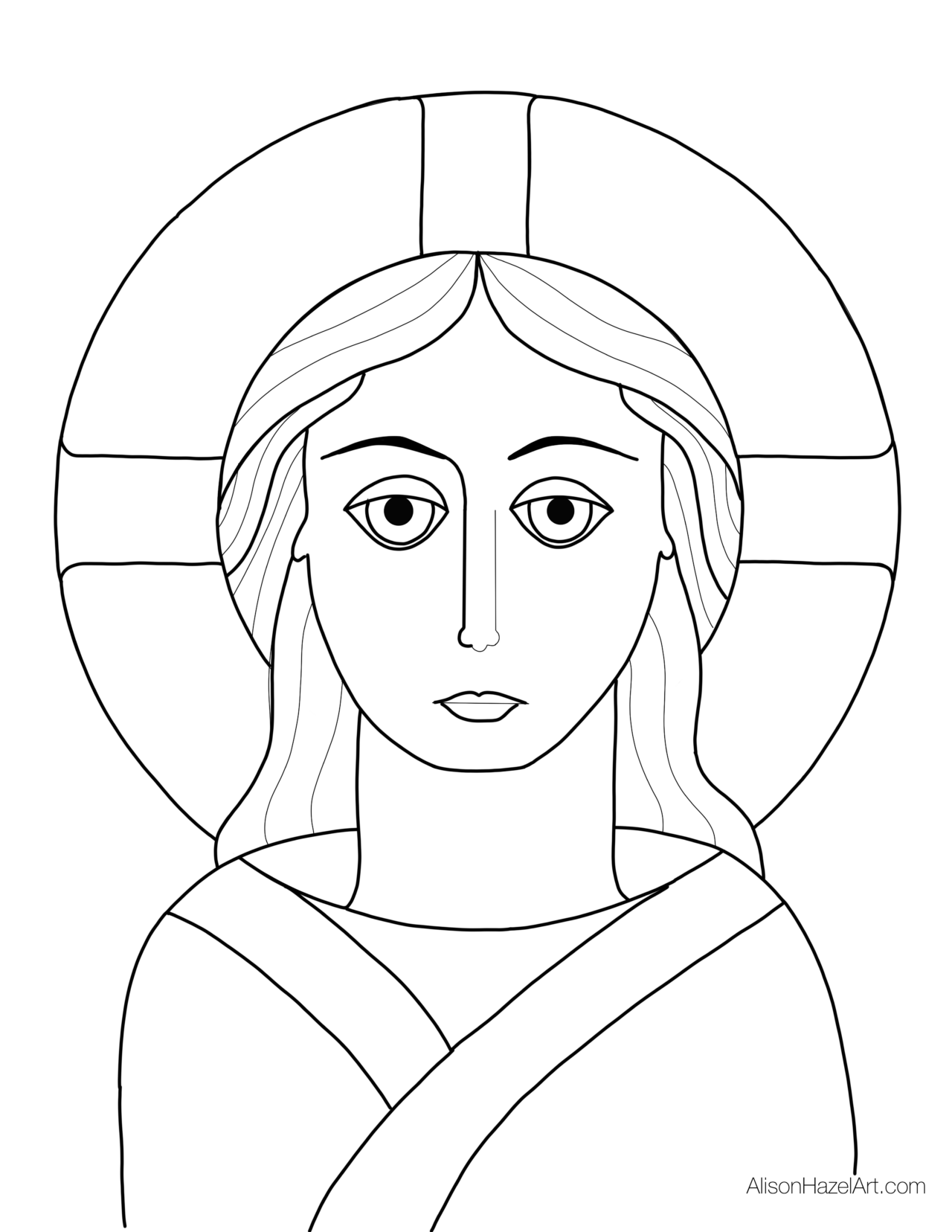 How to Draw the Face of Jesus - Alison Hazel Art