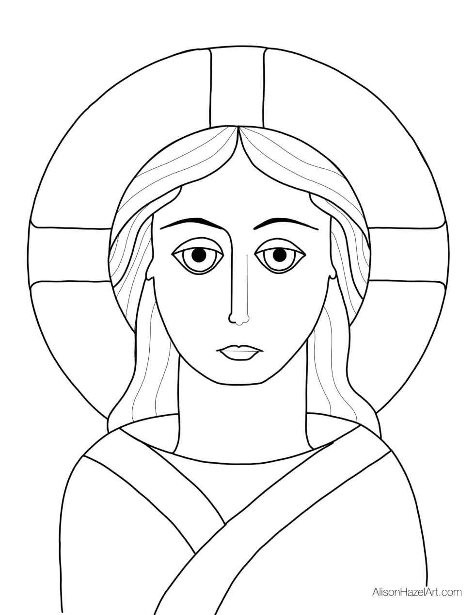 How to Draw the Face of Jesus - Alison Hazel Art